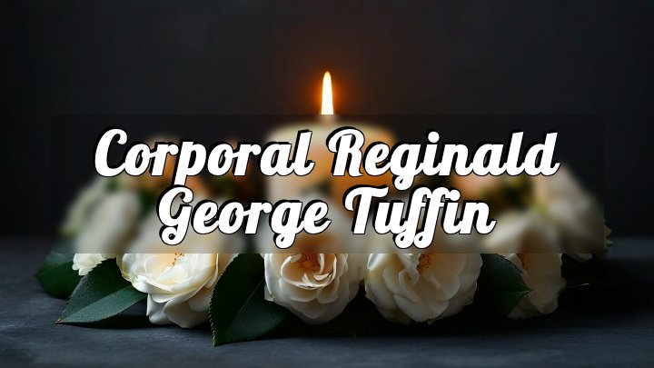 Corporal Reginald George Tuffin, Honored for Service and Sacrifice ...