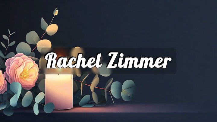 Rachel Zimmer, Beloved Family Member, Tragically Taken in Sudden ...