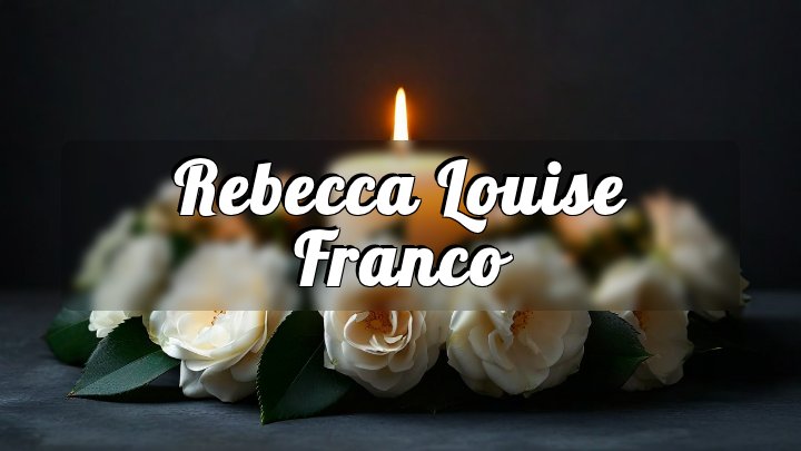 Rebecca Louise Franco, Beloved Educator and Community Pillar, Passes ...